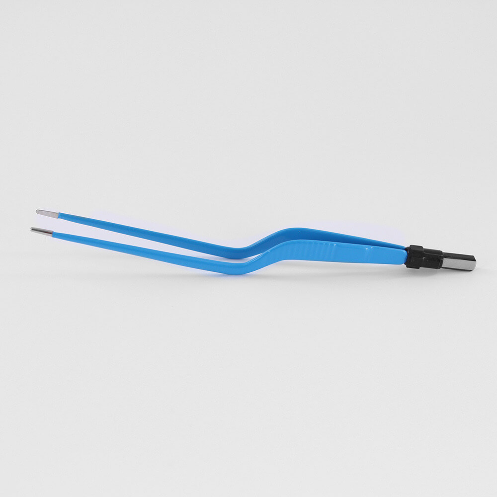 ESU Reusable 20cm Angled Bipolar Forceps with 2mm Tip - Infinium Veterinary
