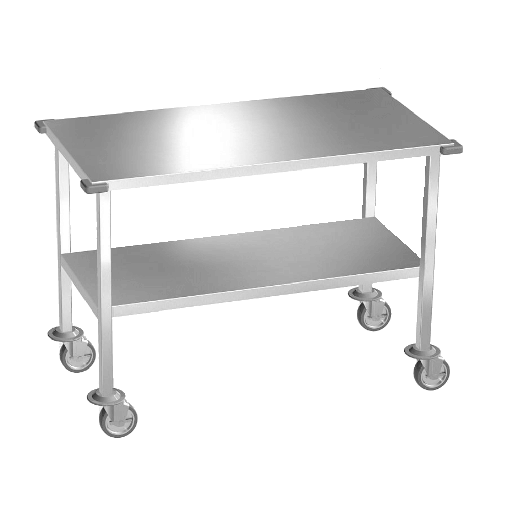 Stainless Gurney & Work Transport Table with Protective Bumpers ...
