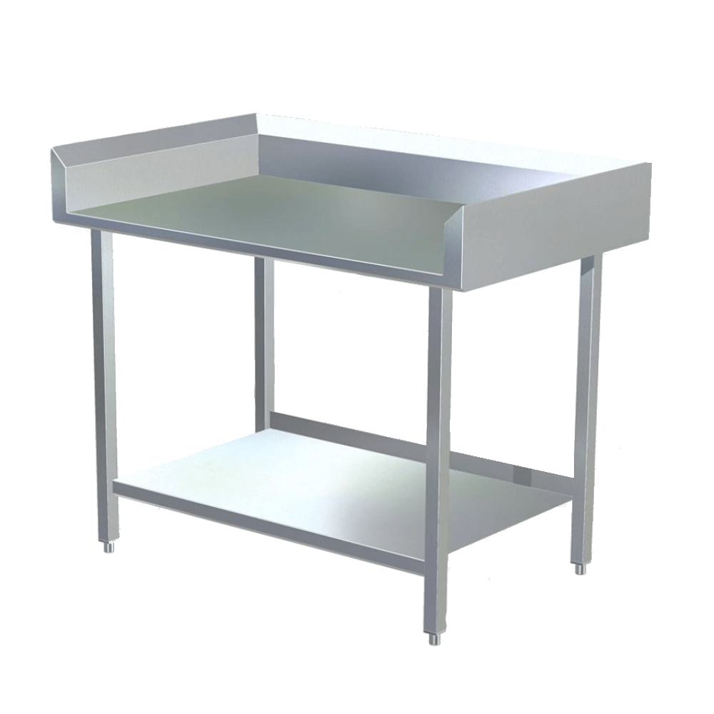 Stainless Steel Prep Table with Splash Guard - Infinium Veterinary