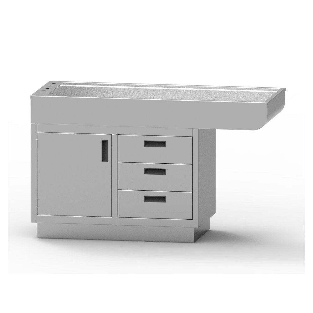 All Stainless Steel Wet Table Cabinet with Knee Space - Infinium Veterinary