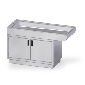 All Stainless Steel Wet Table Cabinet with Knee Space - Infinium Veterinary