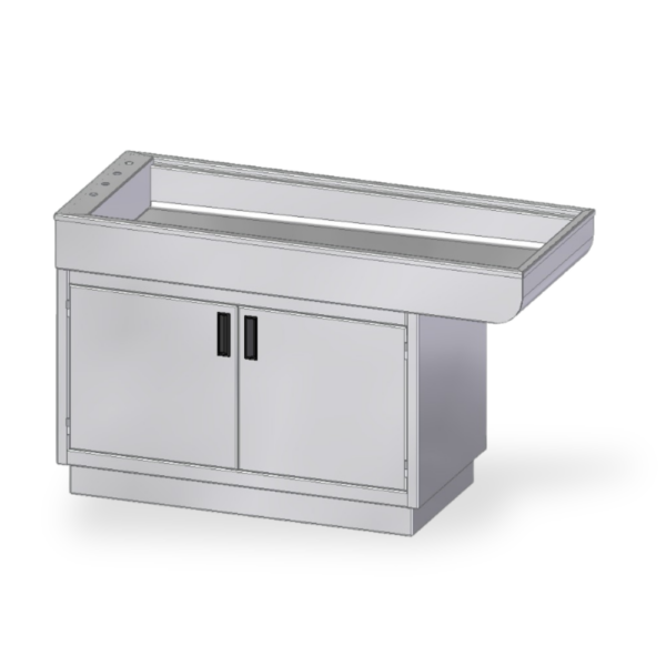 All Stainless Steel Wet Table Cabinet with Knee Space - Infinium Veterinary